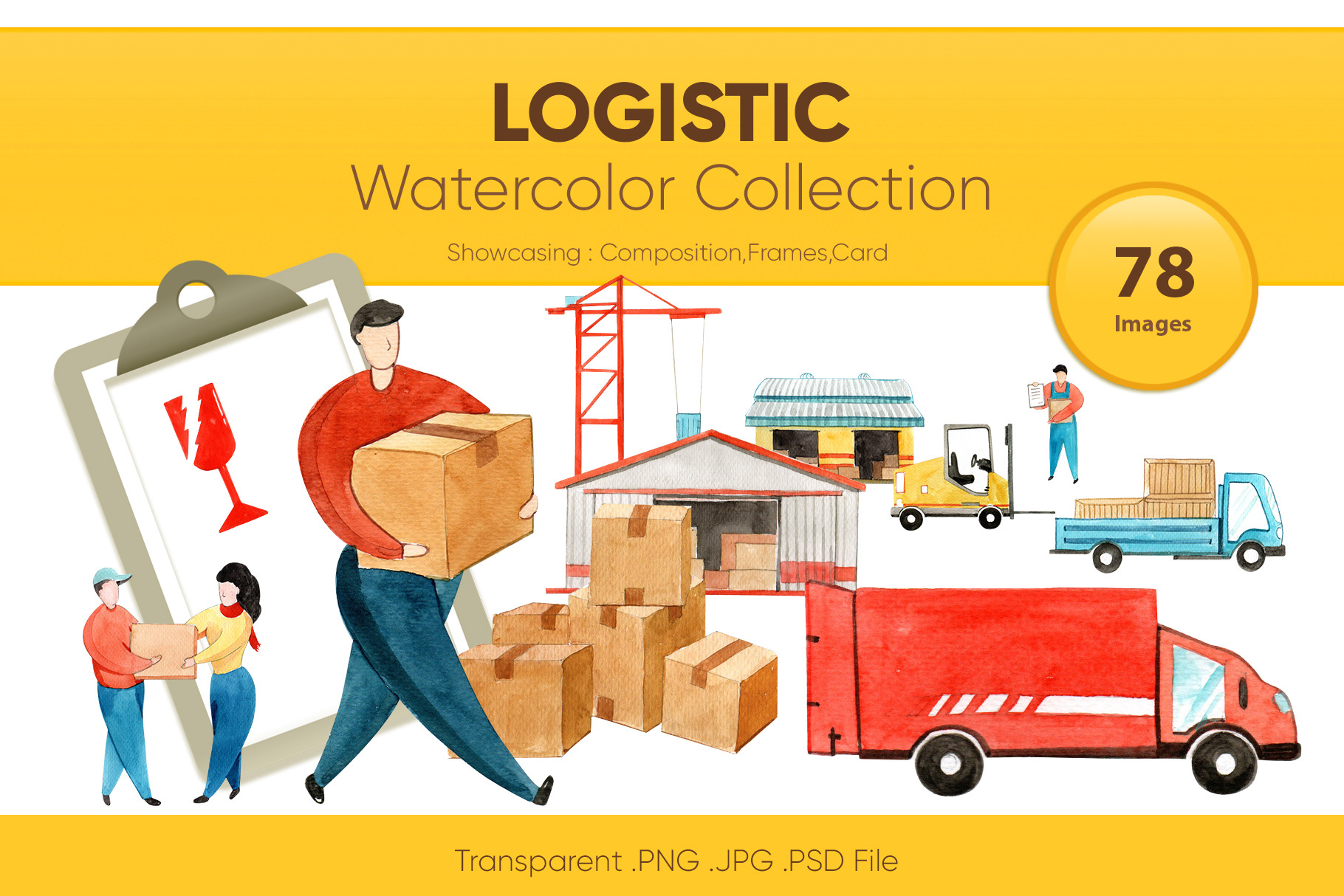Global Logistic Transportation Set, a Person Illustration by ...