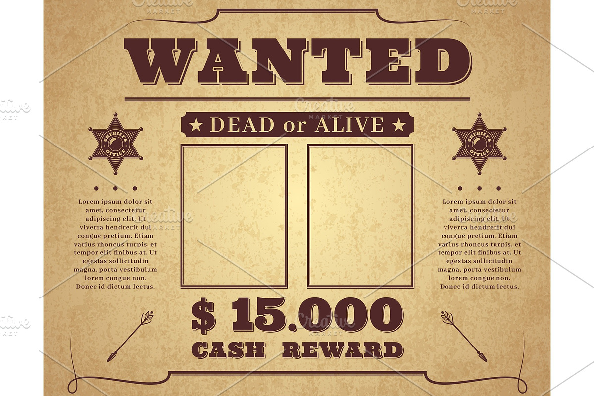 Wanted poster. Vintage western, a Decorative Illustration by YummyBuum