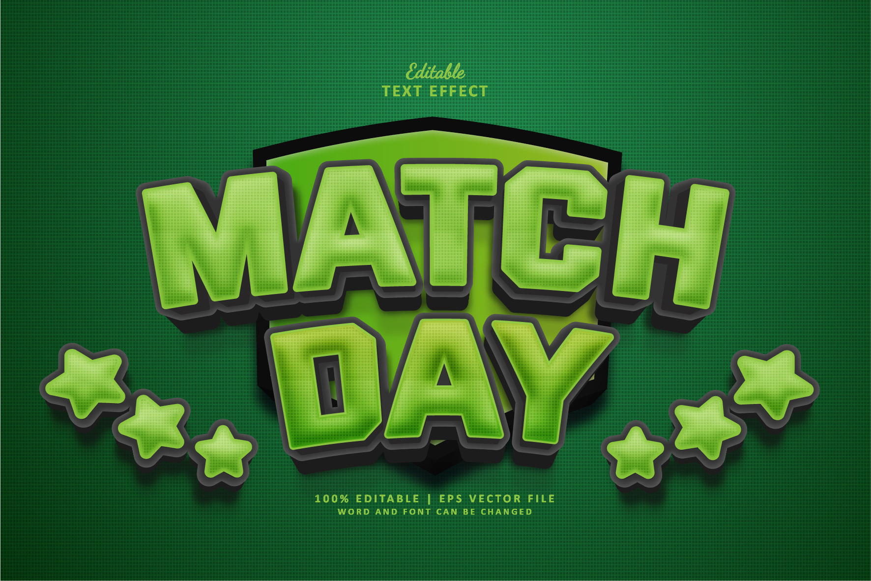 Text Effect Match Day, a Layer Style Add-On by Navy Graphic