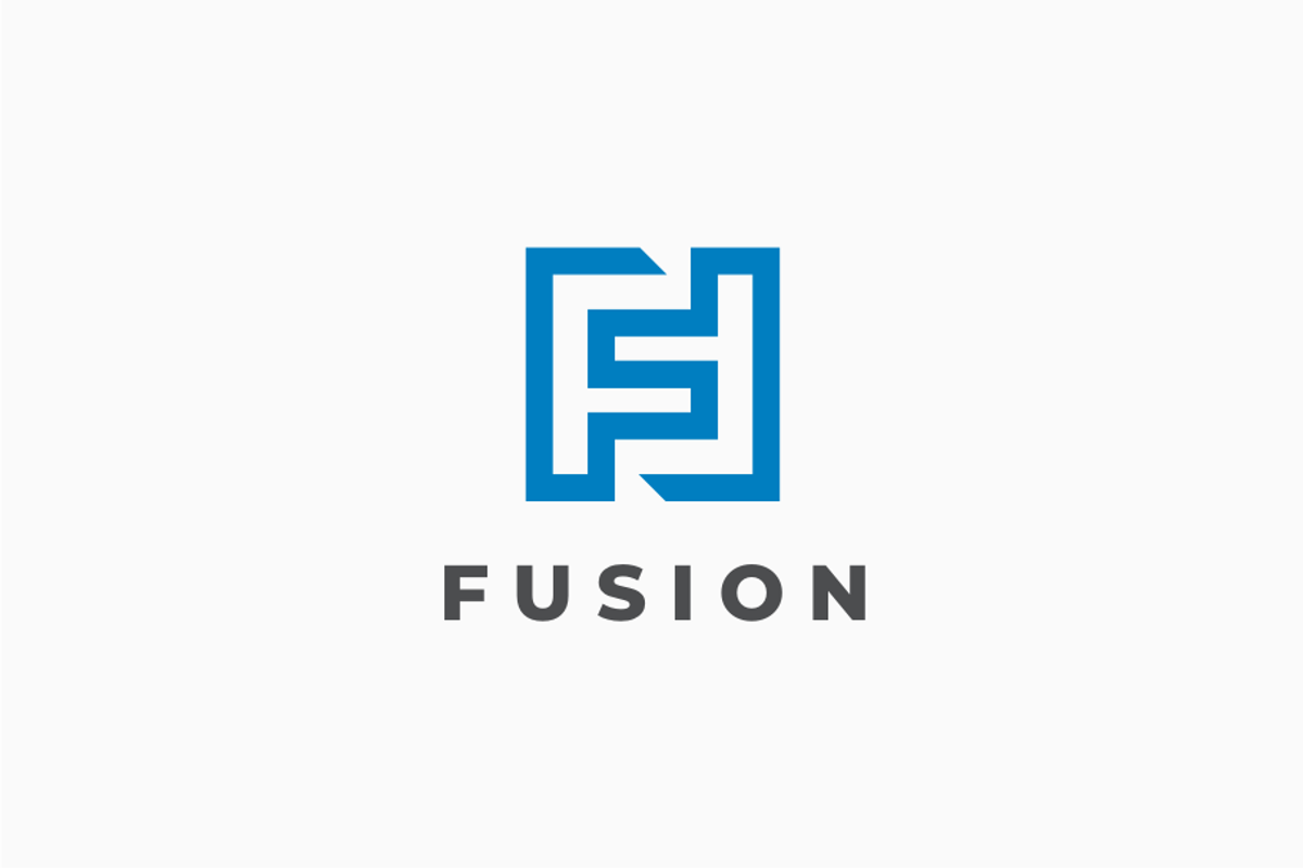 Fusion Letter F logo design, a Branding & Logo Template by johnkent