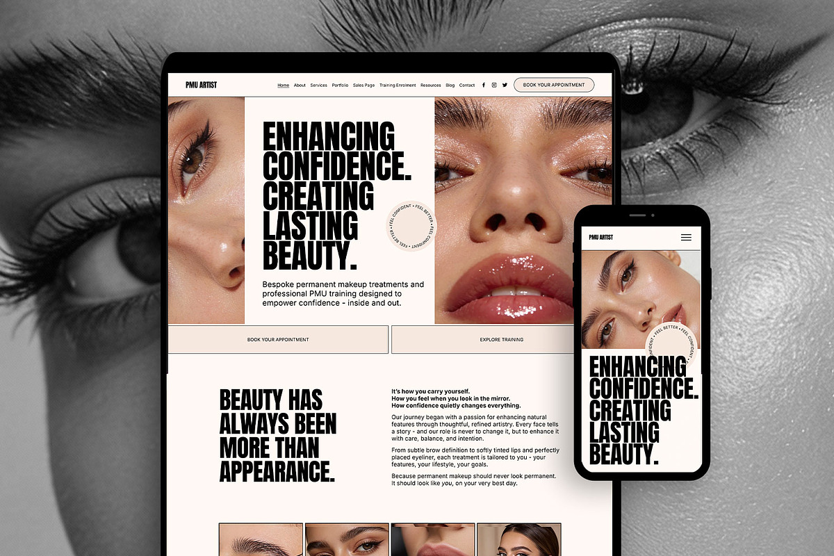 PMU Artist Website Template, a Squarespace Template by Template Twist Shop