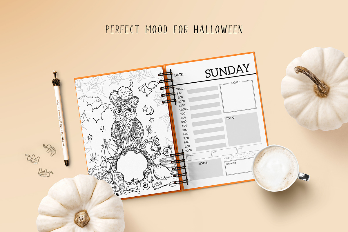 Halloween Doodles and Coloring Pages, a Graphic by ilonitta