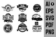 Taxi service labels and emblems | Icons ~ Creative Market