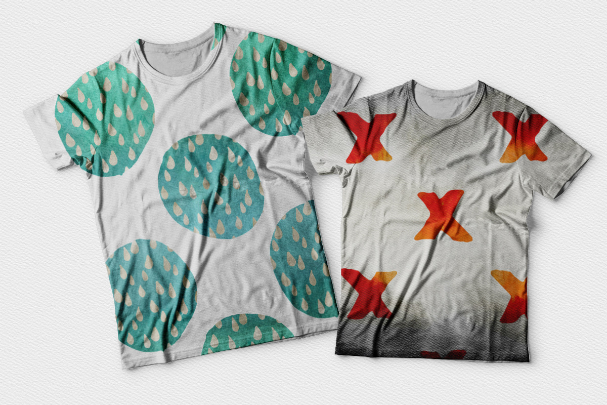 Boho Watercolor Patterns, a Pattern Graphic by Creativeqube Design ...