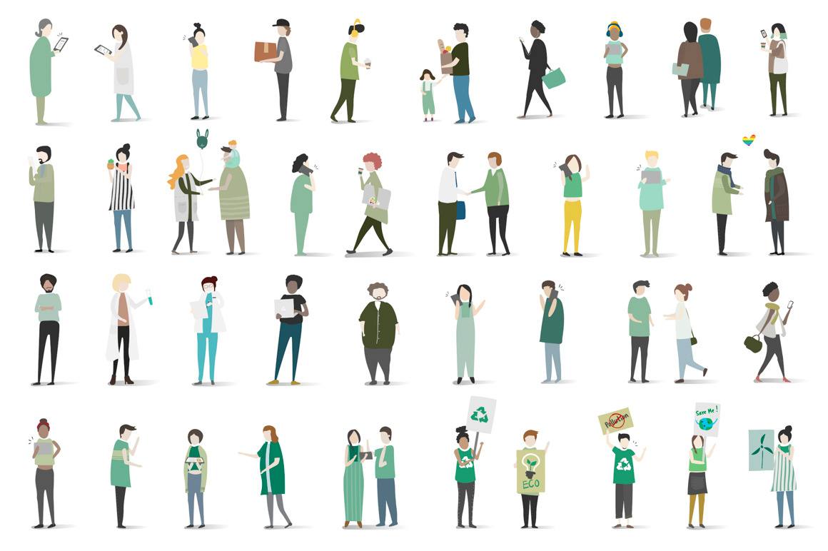Illustration of human & environment, a Person Illustration by rawpixel