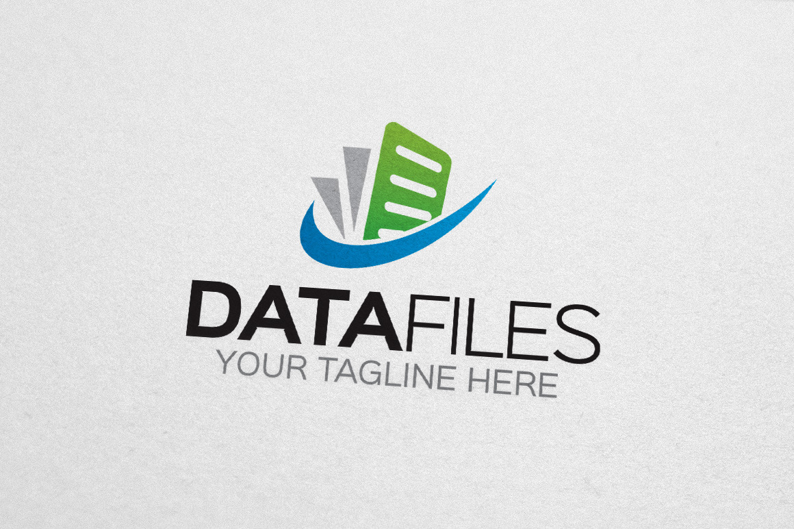 Data Files Logo, a Branding & Logo Template by Arslan