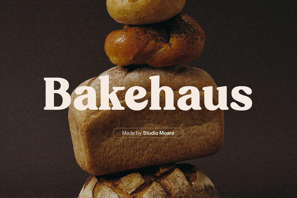 Bakehaus - Retro Bakery Display Font, a Serif Font by Studio Moara