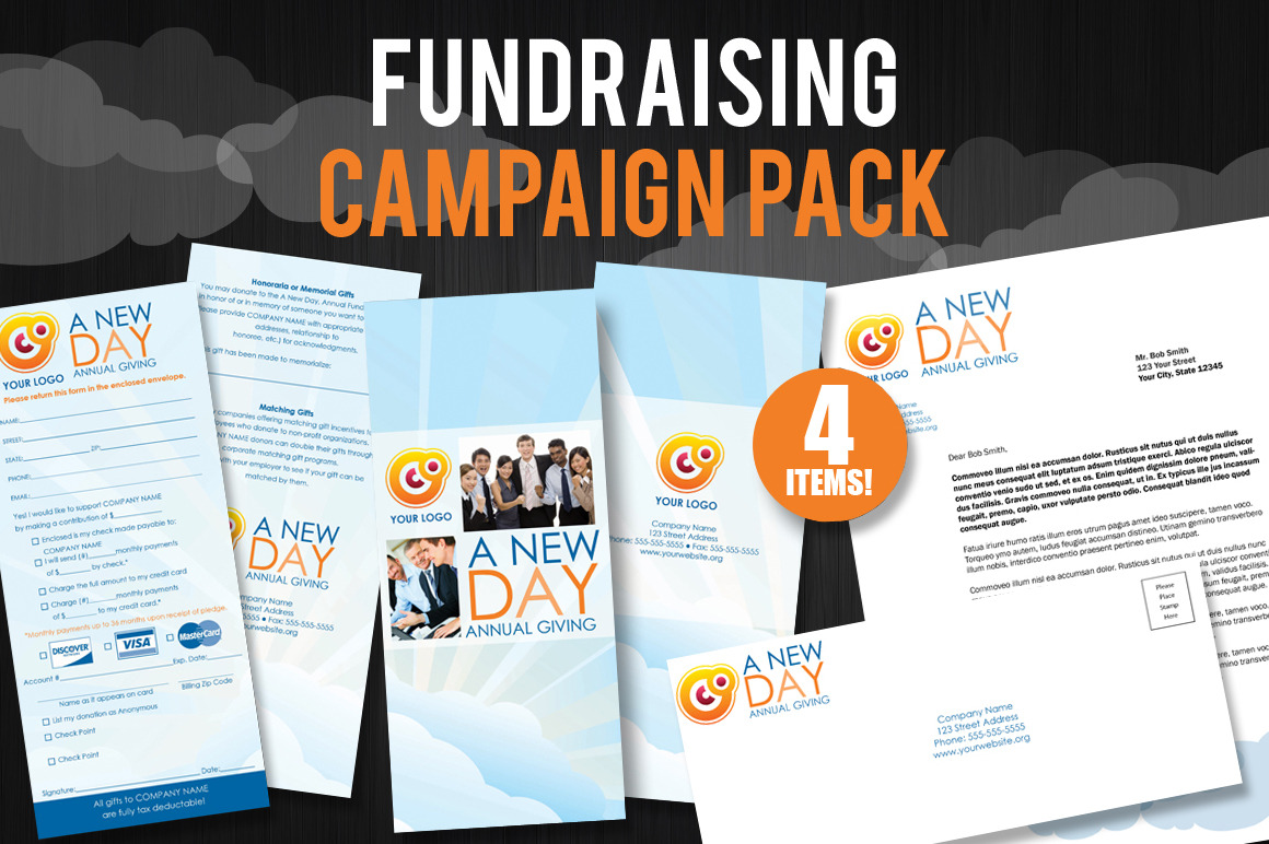 Charity Fundraising Campaign Pack, a Brochure Template by SkyvaraSupply