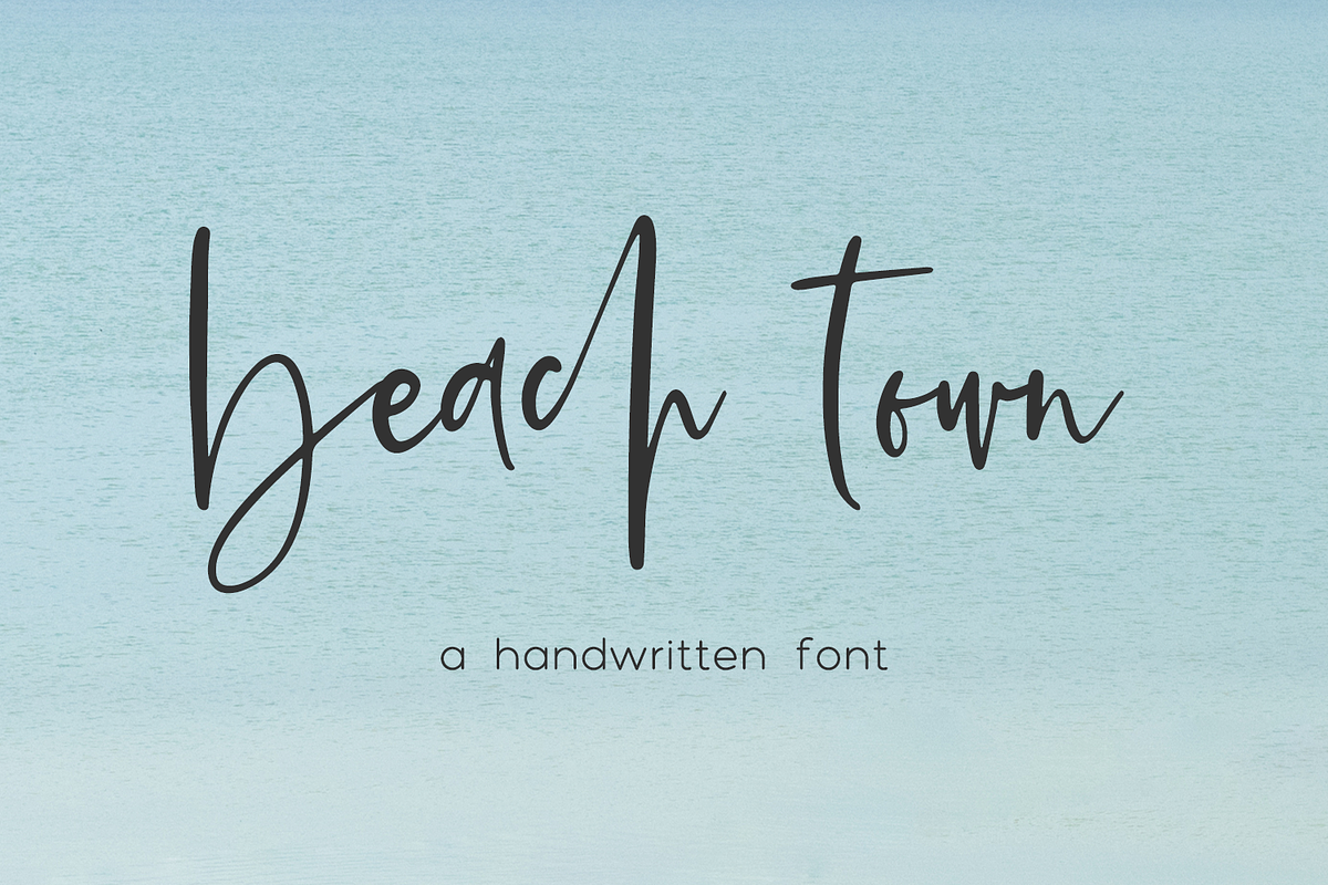 Beach Town - Handwritten Font, a Script Font by Beck McCormick