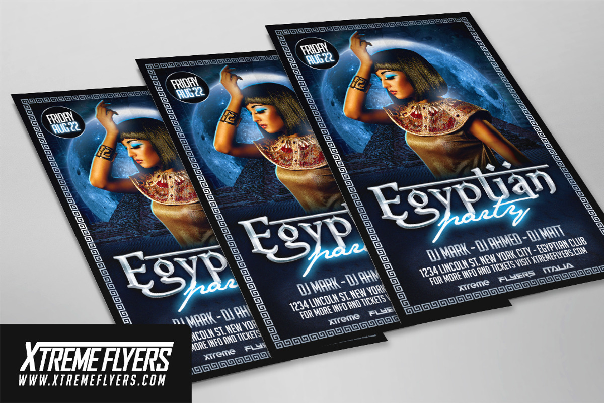 Egyptian Night Flyer Template, a Flyer Template by XtremeFlyers
