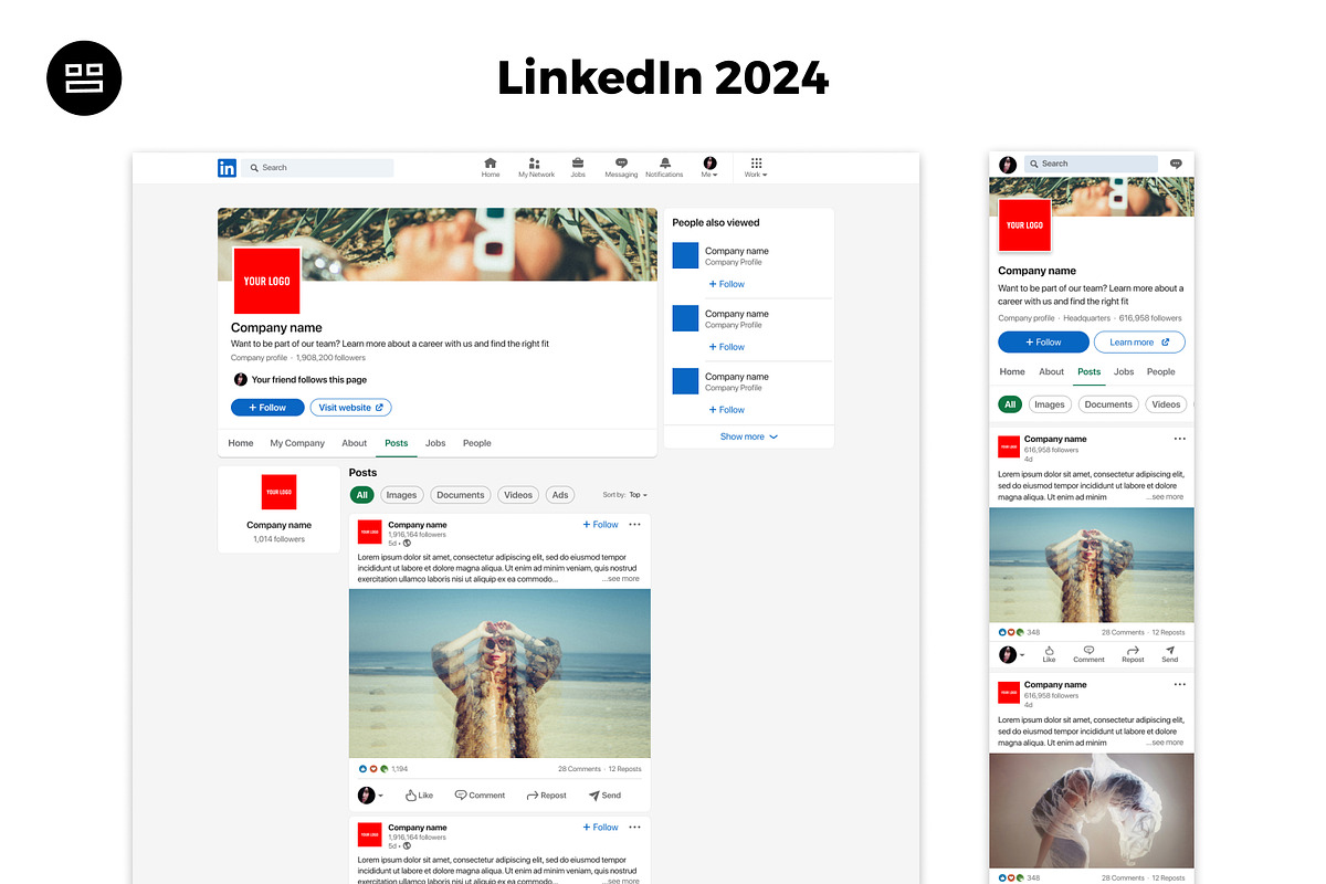2024 Social Media UI Kit for Figma