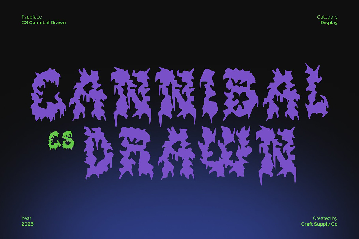 CS Cannibal Drawn, a Blackletter Font by Craft Supply Co.