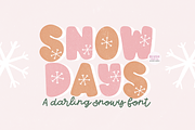 SNOW DAYS Winter Snowflake Font | Fonts ~ Creative Market