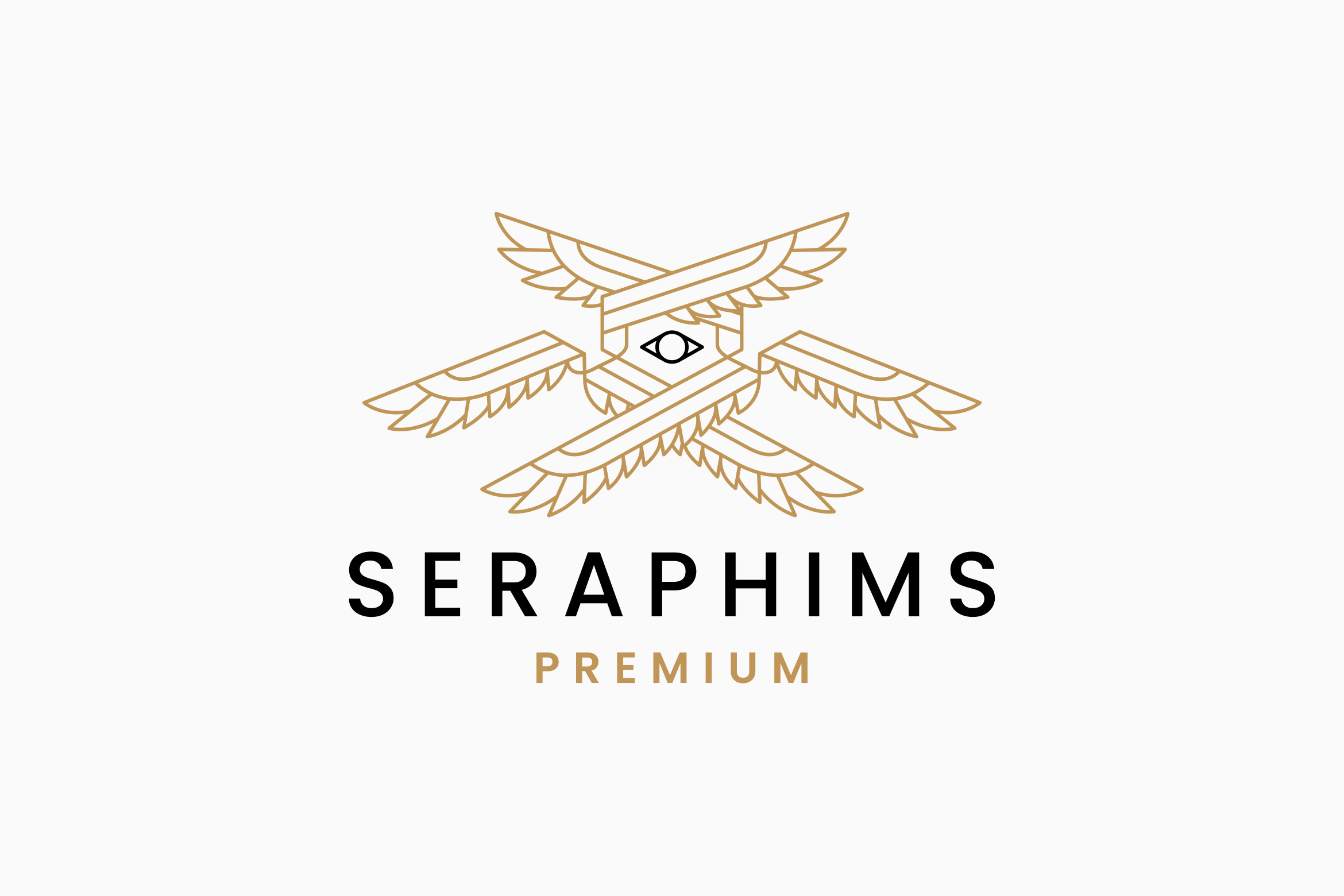 seraphim six wings one eye logo, a Branding & Logo Template by VSTRD TYPEWORKS