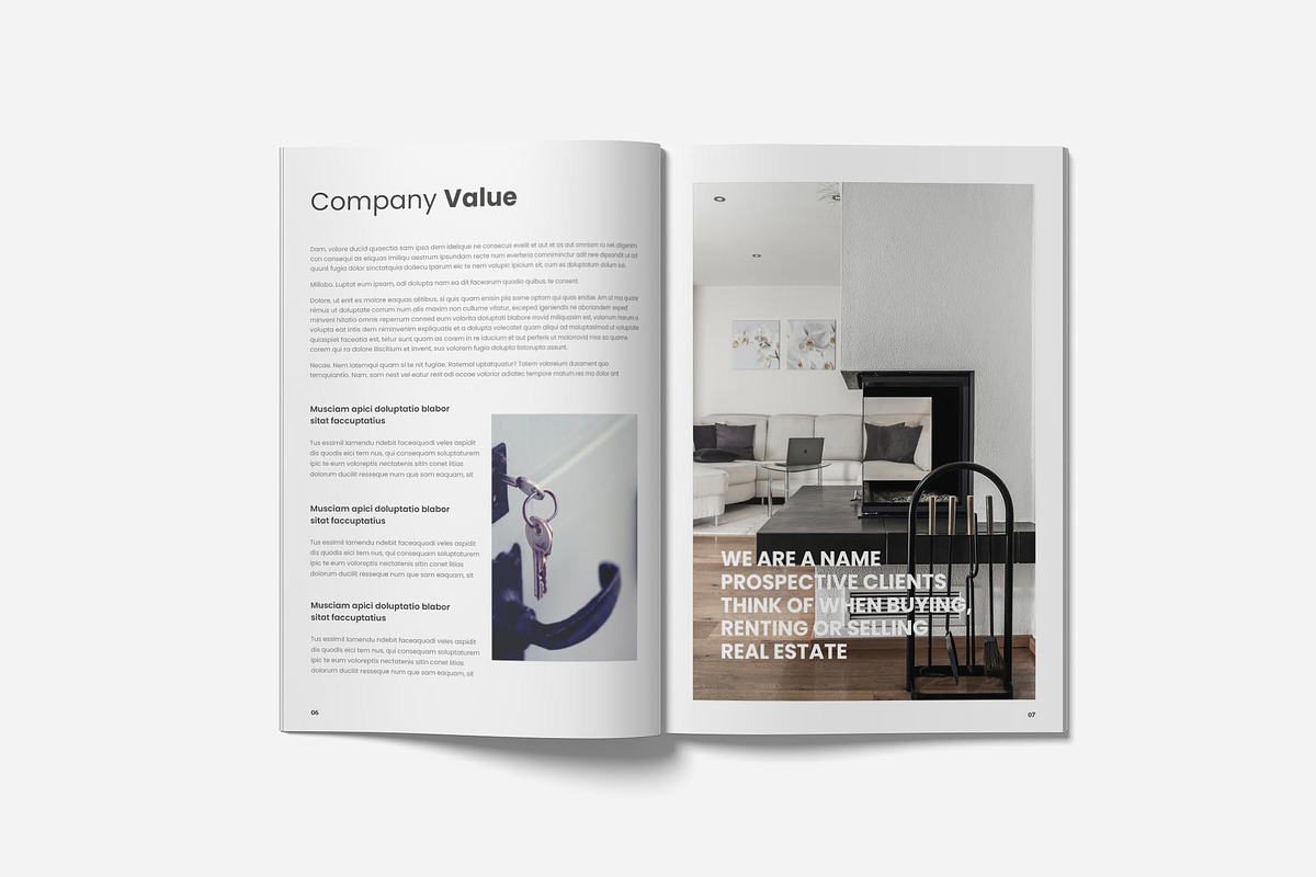 Real Estate Company Profile | Creative Market