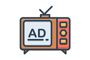 Television Ads icon, an Icon by Creative priyanka