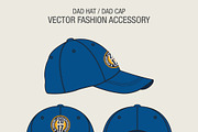 Dad Hat or Dad Cap Template, an Illustration by VecFashion Ltd.