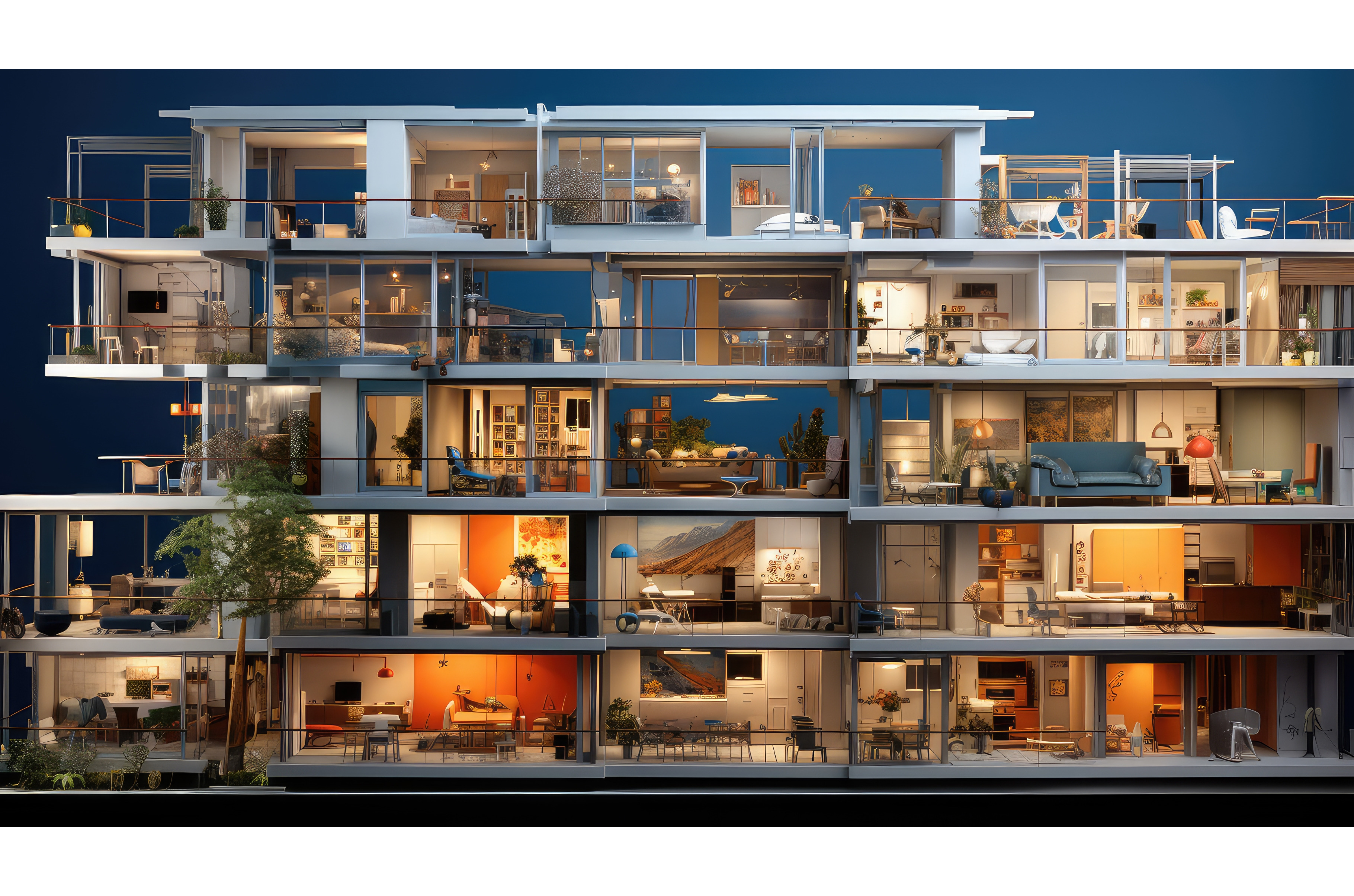 Urban apartment complex photo | Architecture Stock Photos ~ Creative Market