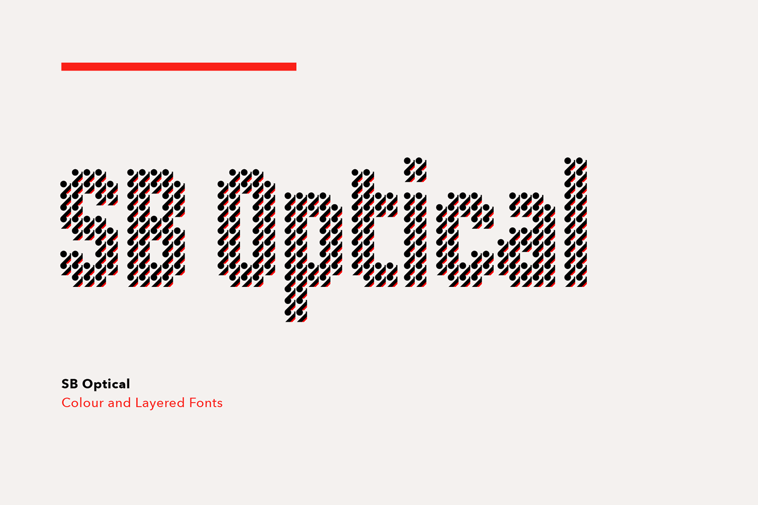 SB Optical - Color Font, a Font by SelfBuild Type