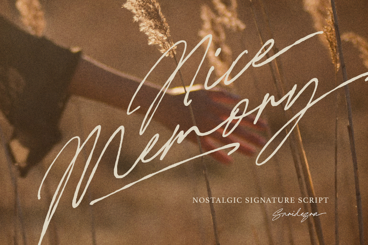 Nice Memory - Nostalgic Script, a Script Font by Sarid Ezra