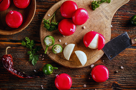 Mini cheese in red wax, a Food & Drink Photo by Grafvision photography