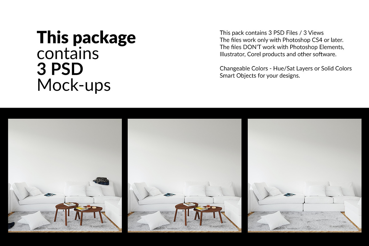 Throw Pillows Carpet & Frames Mockup, a Product Mockup by mock-ups