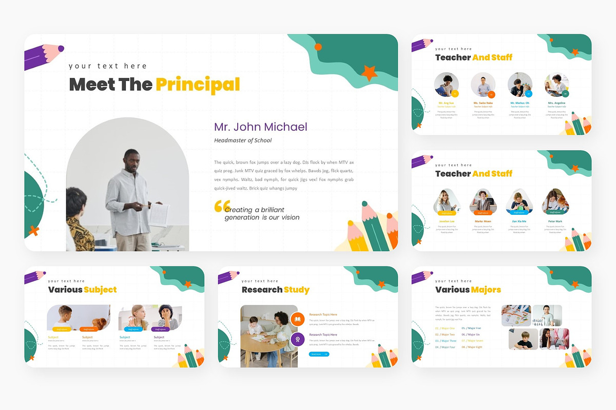 School Profile Powerpoint, a Presentation Template by CleversiteStd