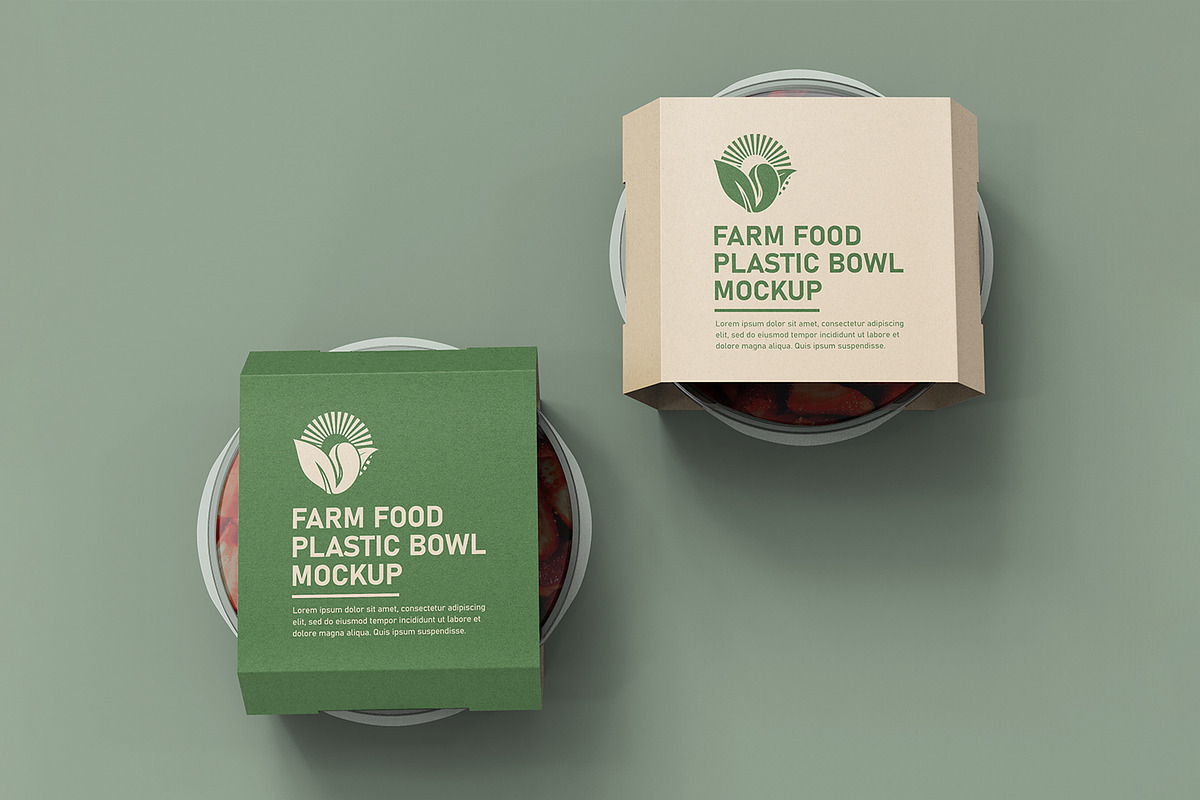 Plastic Food Container Mockup