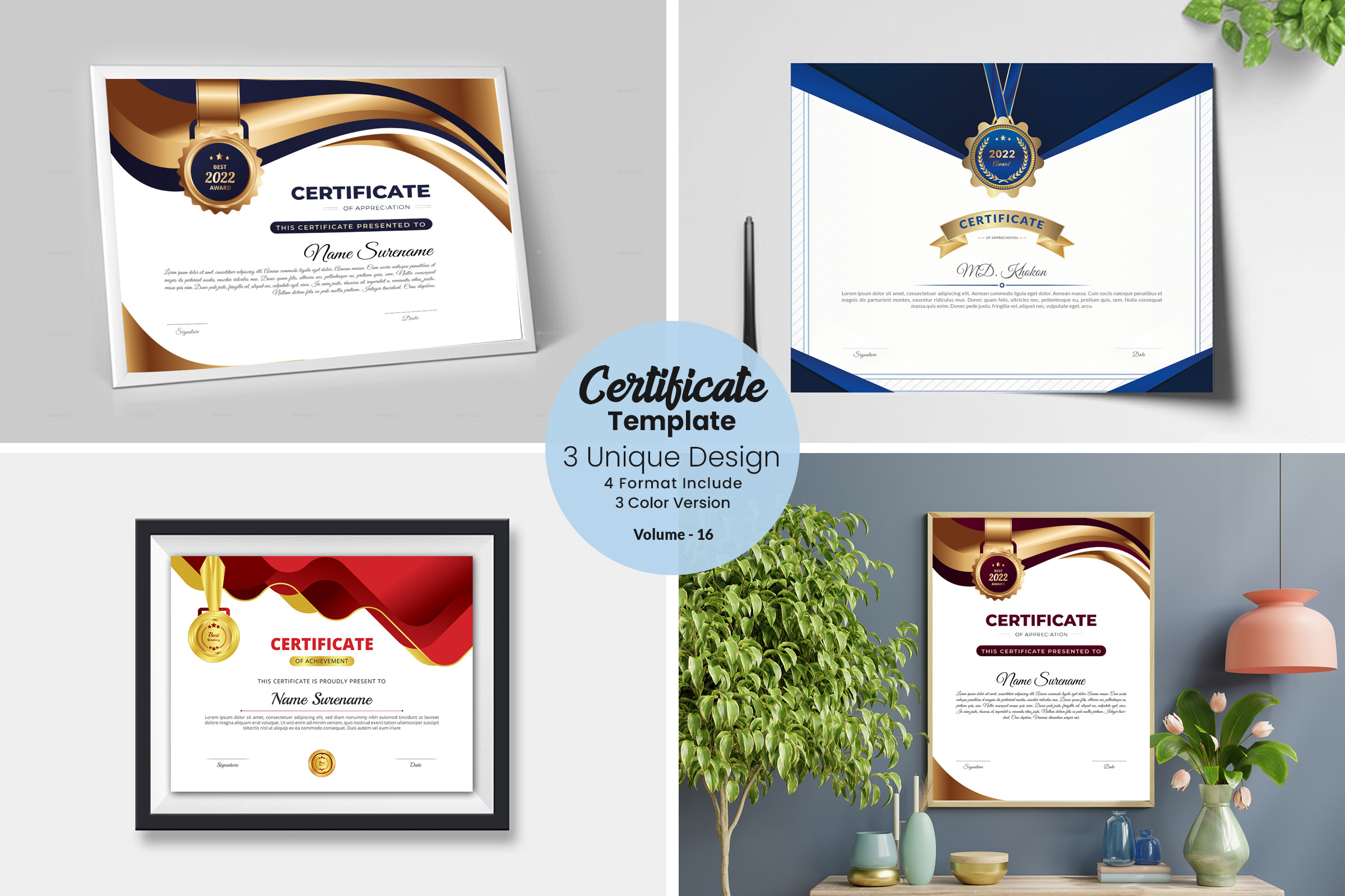 Creative Certificate Design Template, a Stationery Template by MRI ...