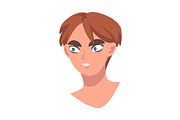 Woman Head with Wide Open Eyes as | People Illustrations ~ Creative Market