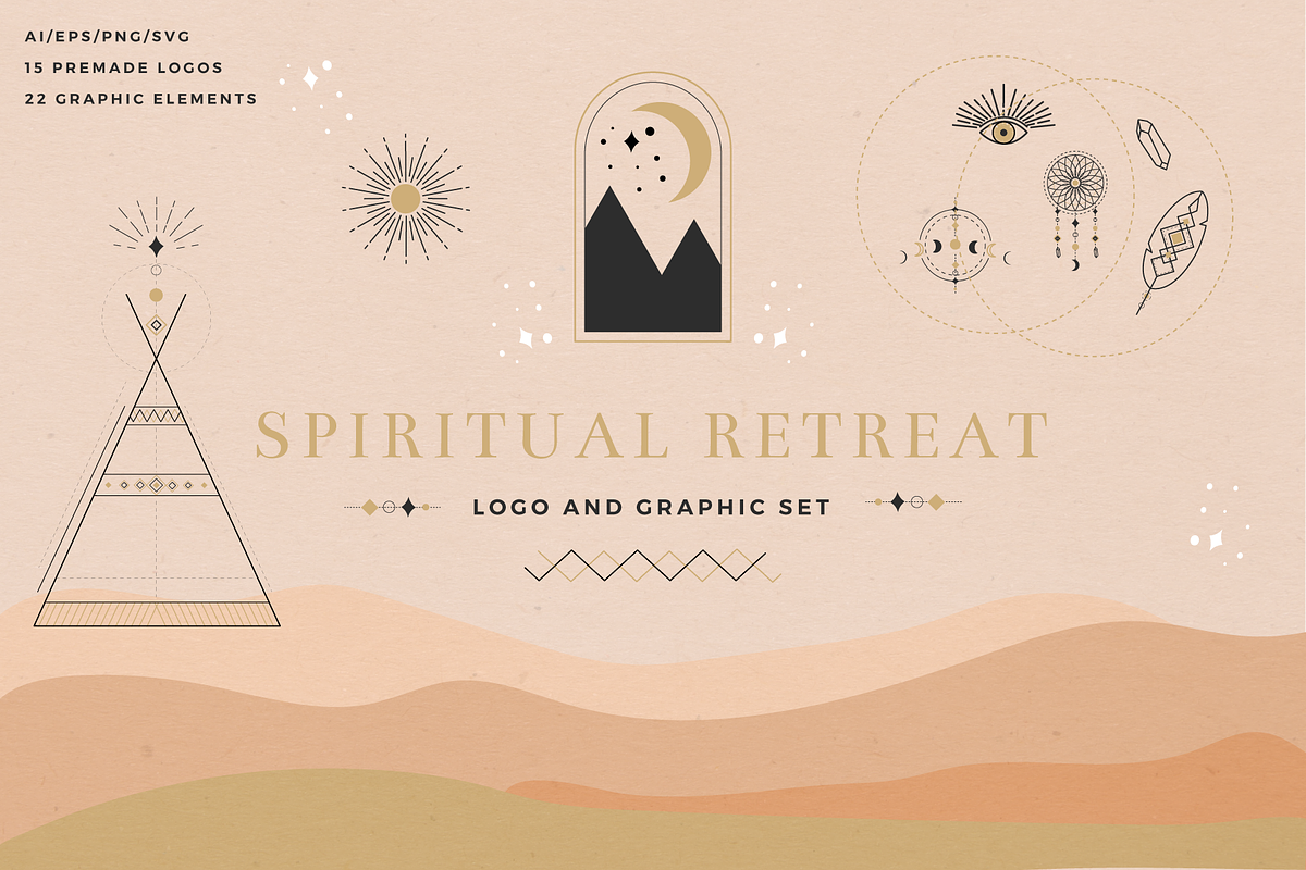 Logos and Graphics:Spiritual Retreat, an Icon by Liseno Designs