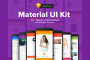 Material Design UI KIT - 300+ Sketch, an UI Kit Template by UICreative