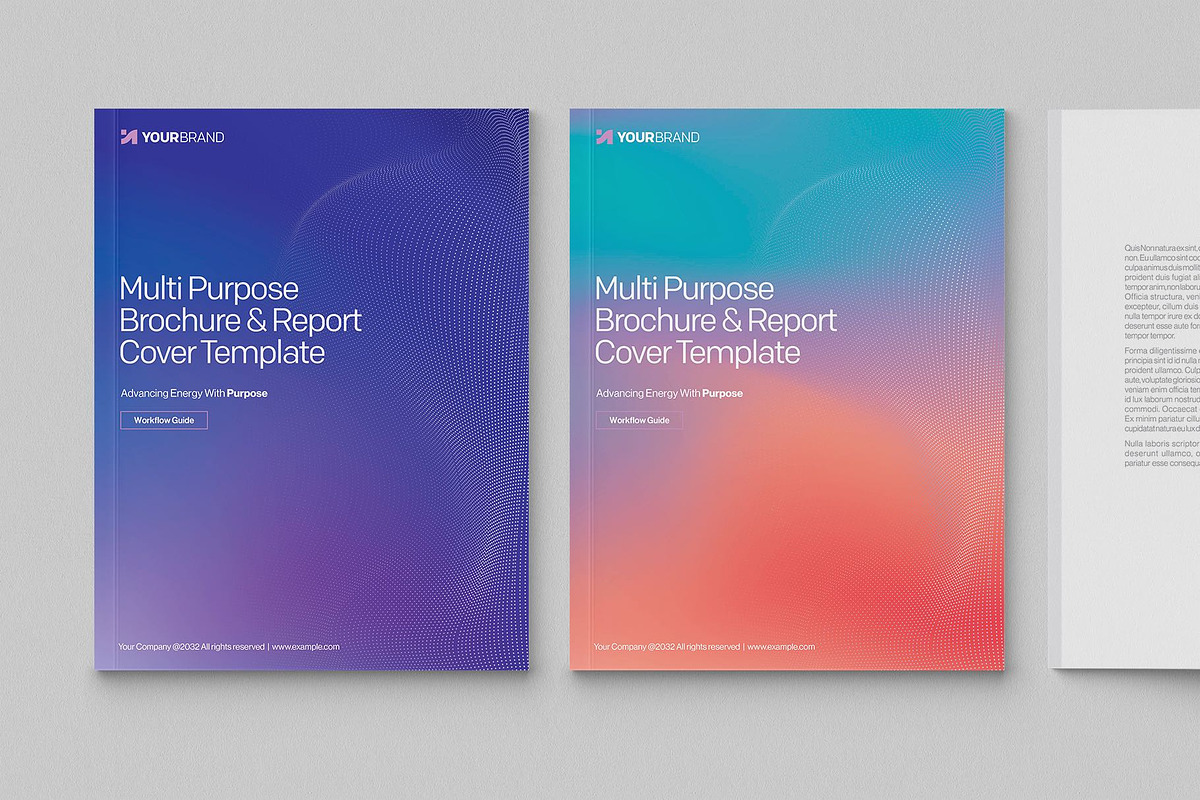 Blue Brochure & Report Cover Templat, a Brochure Template by BrandPacks