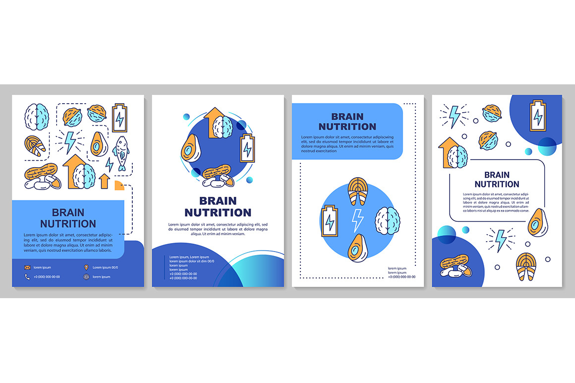 Brain nutrition brochure template, a Brochure Template by bsd studio