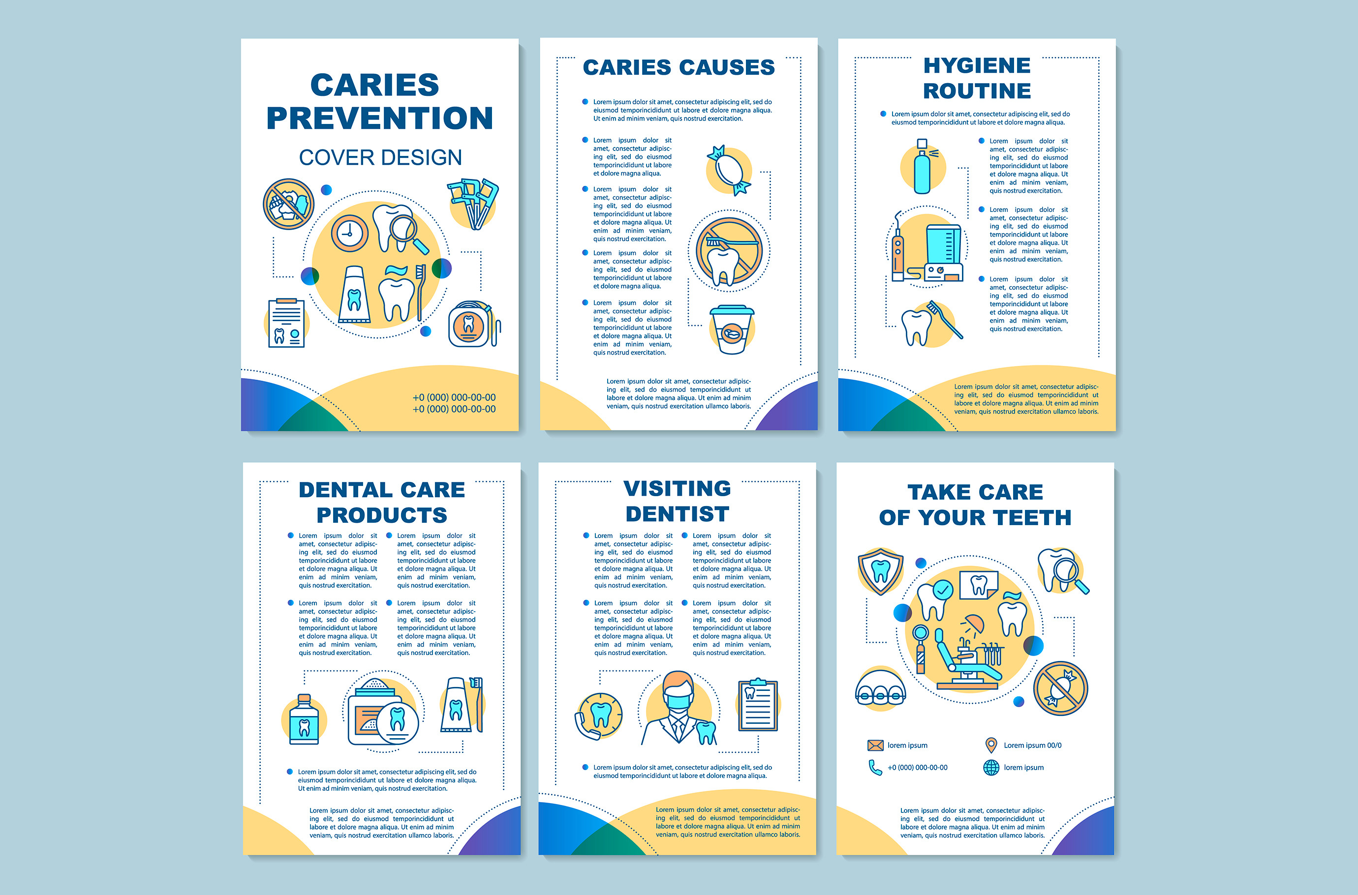 Caries prevention brochure template, a Brochure Template by IMG visuals ...