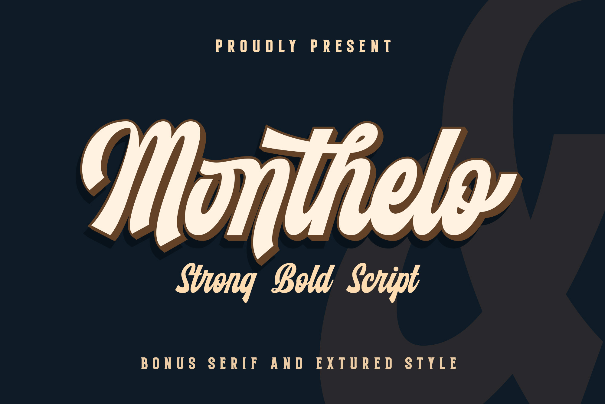 Monthelo Strong Bold Font, a Script Font by Blankids Studio