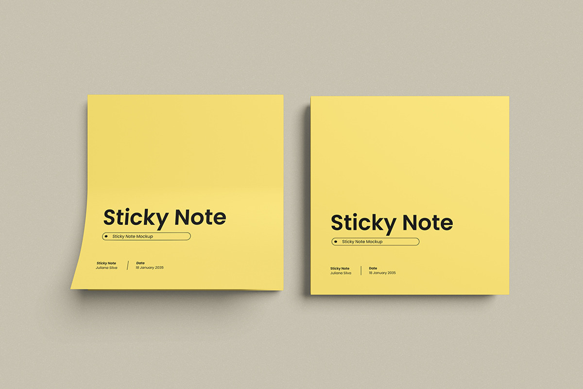 Sticky Note Mockup, an Advertising Mockup by swsi-studio
