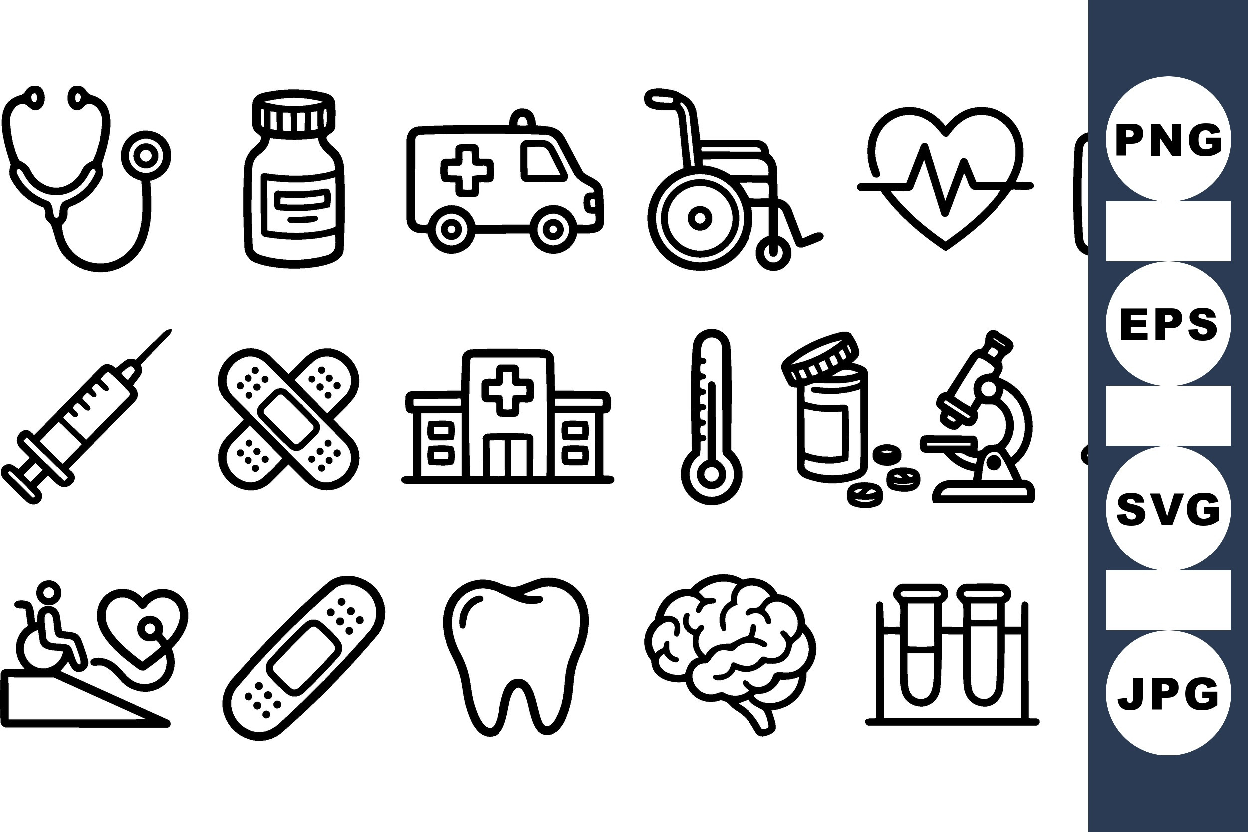 Medical Icon Vector Pack, an Illustration by designvectx