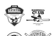 Baseball vector vintage logos set | Illustrations ~ Creative Market