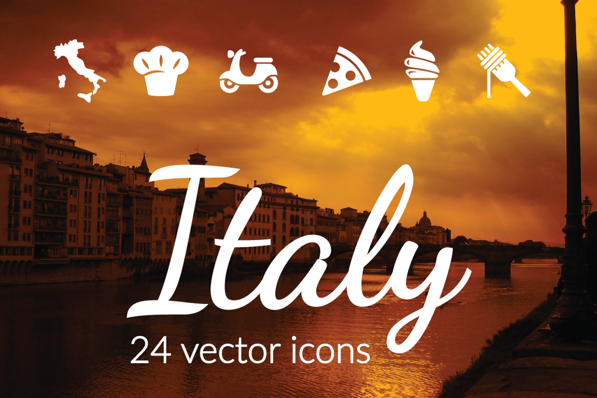 ITALY - vector icons, an Icon by marusdesign