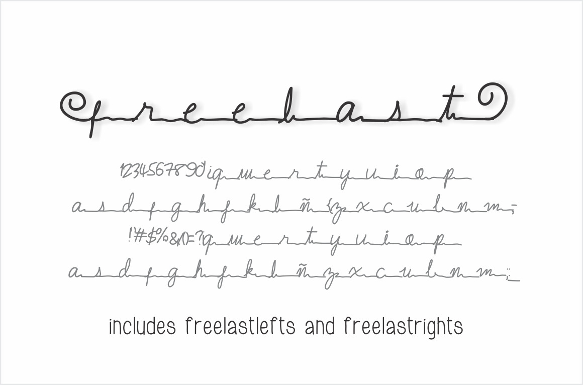 Freelast Font, a Script Font by Fonts & Printables