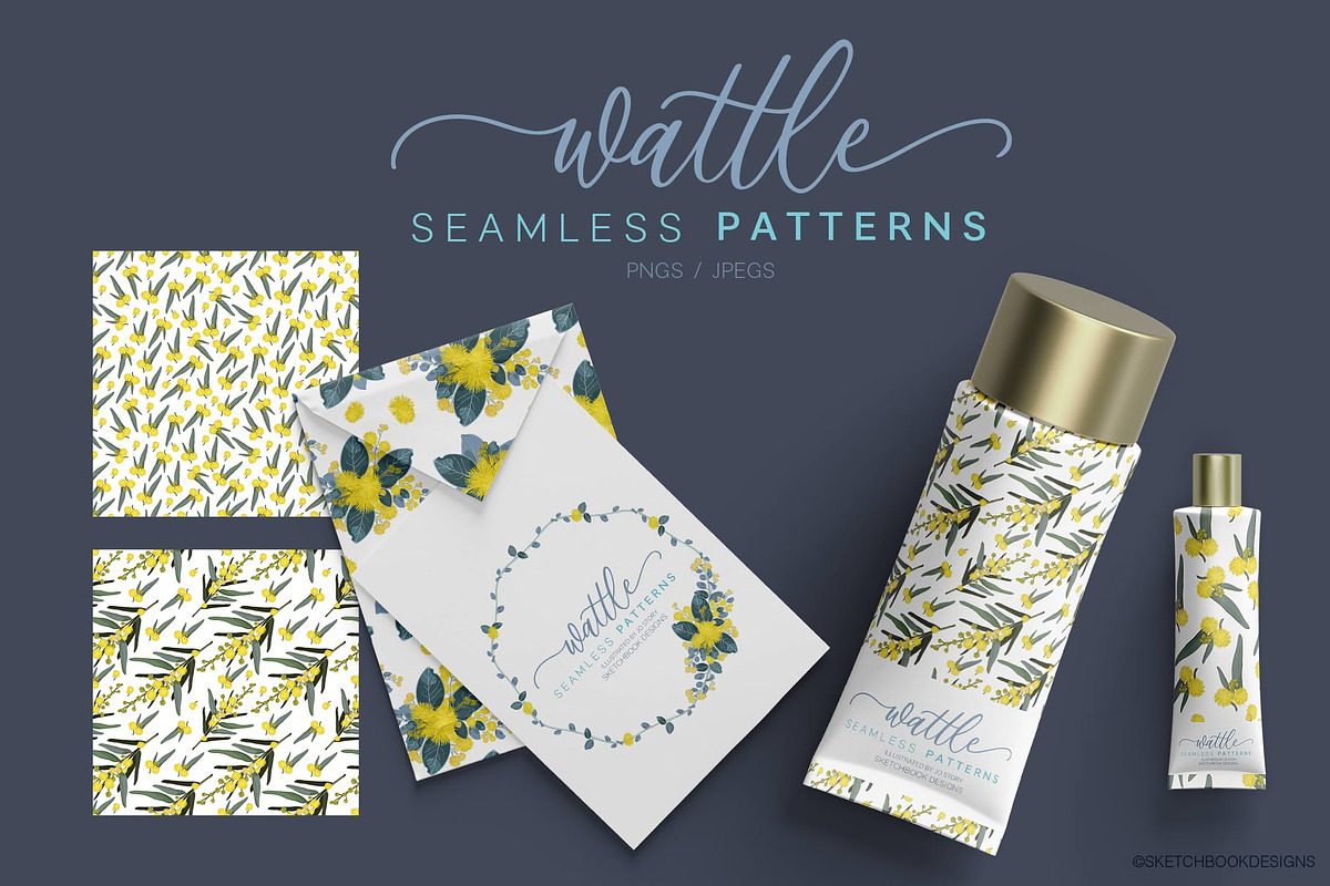 Golden Wattle Design Collection, an Illustration by Sketchbook Designs