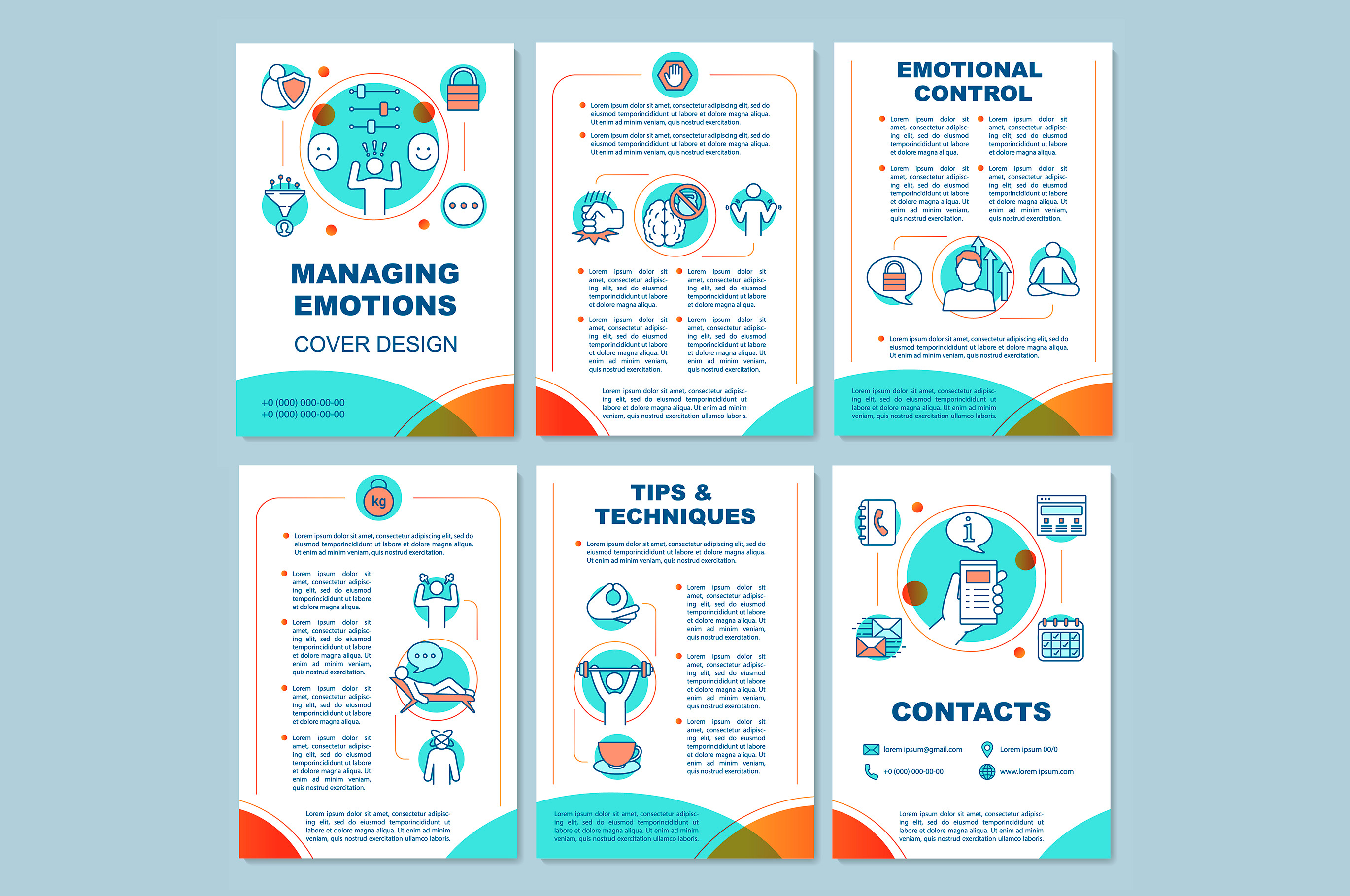 Managing emotions brochure template, a Brochure Template by IMG visuals ...