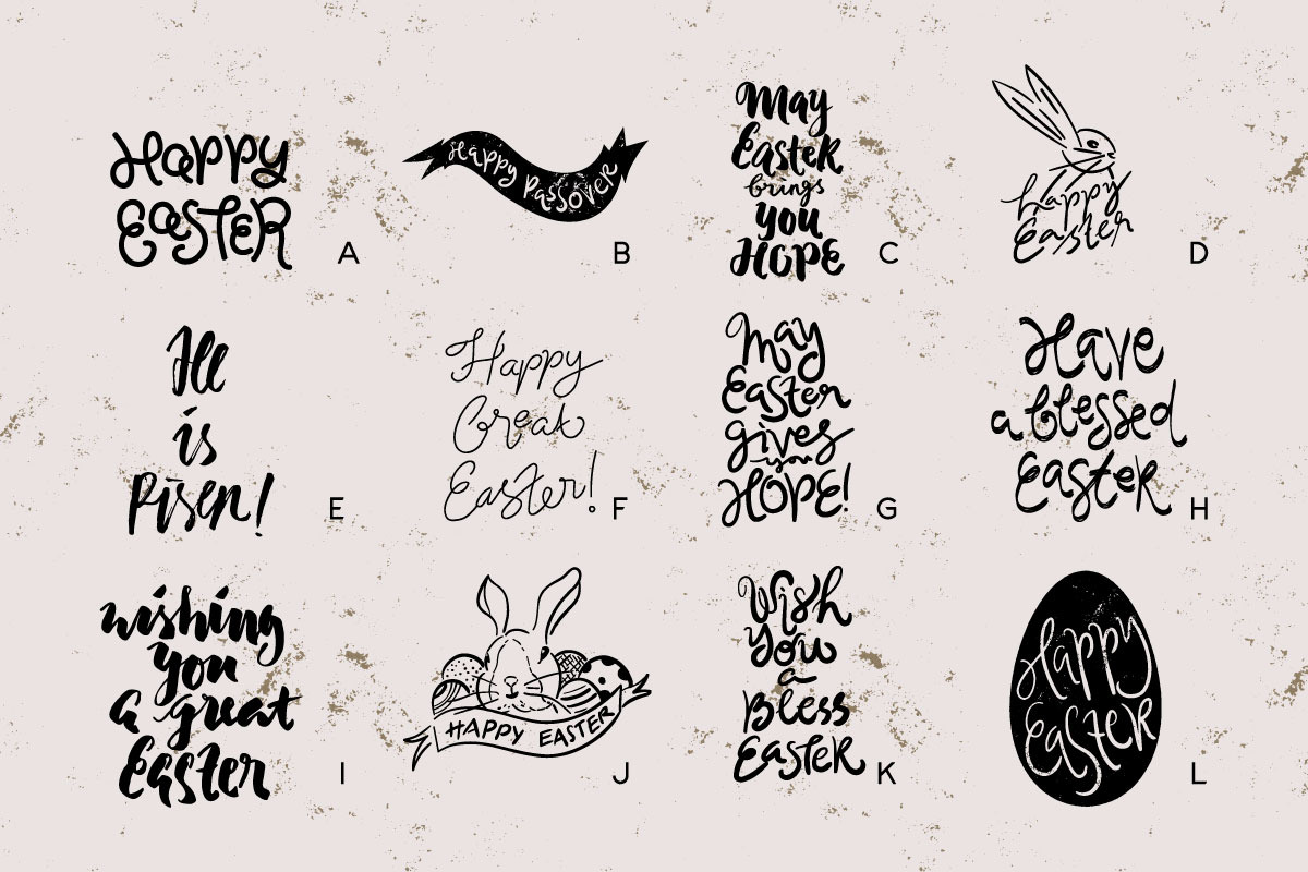 Happy Easter Dingbats, a Symbol Font by Heroglyphs Studio
