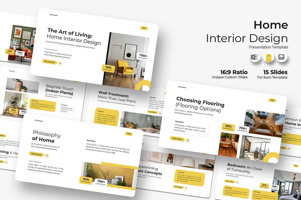 Home Interior Design - Google Slides, a Presentation Template by ...