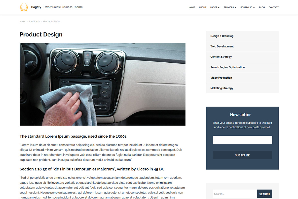Bogaty - A WordPress Business Theme, a WordPress Template by GretaThemes