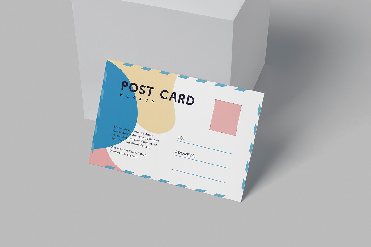 6x4 Horizontal Post Card Mockups, a Print Template by DesignNeutrons