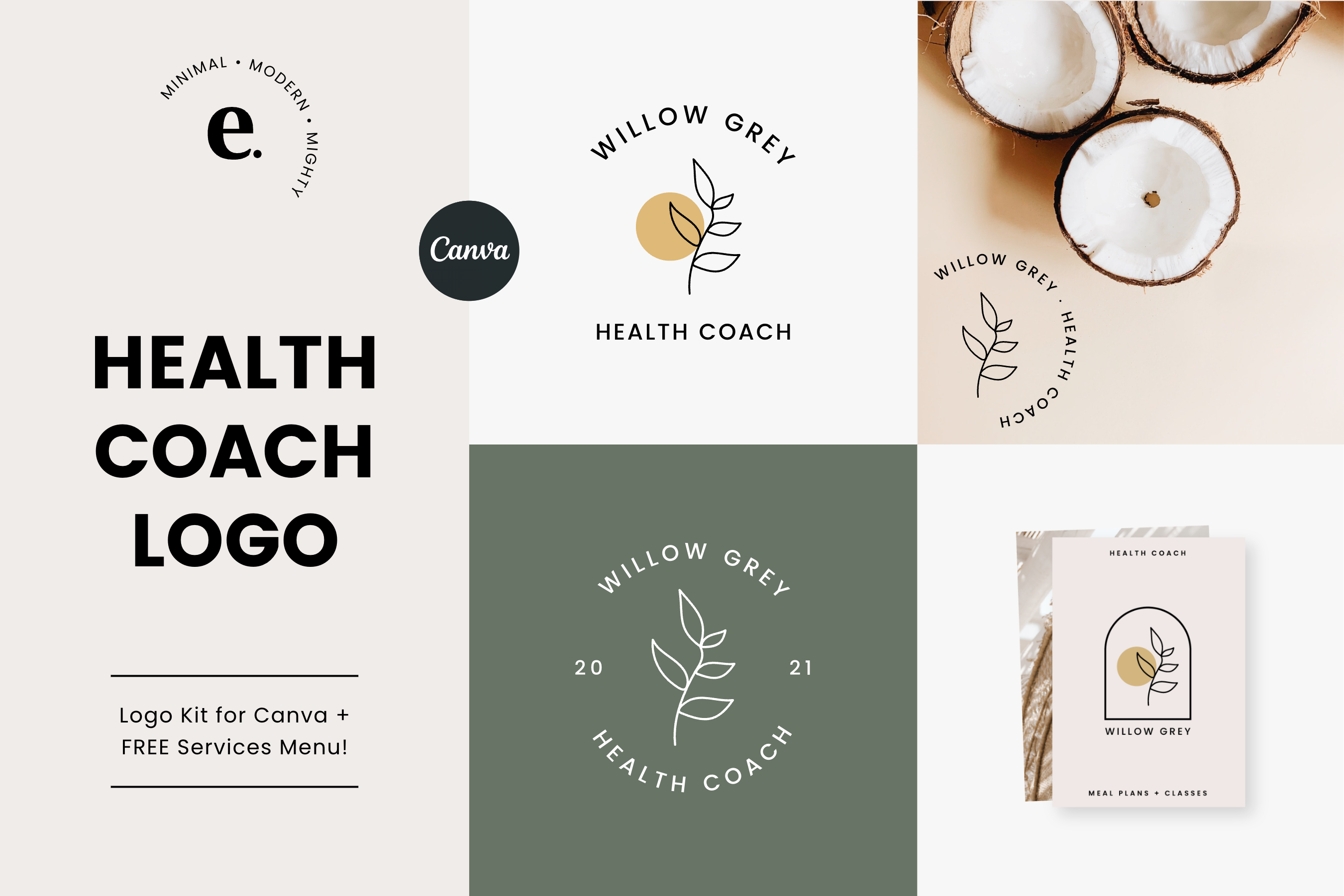 Health Coach Logo Kit for Canva