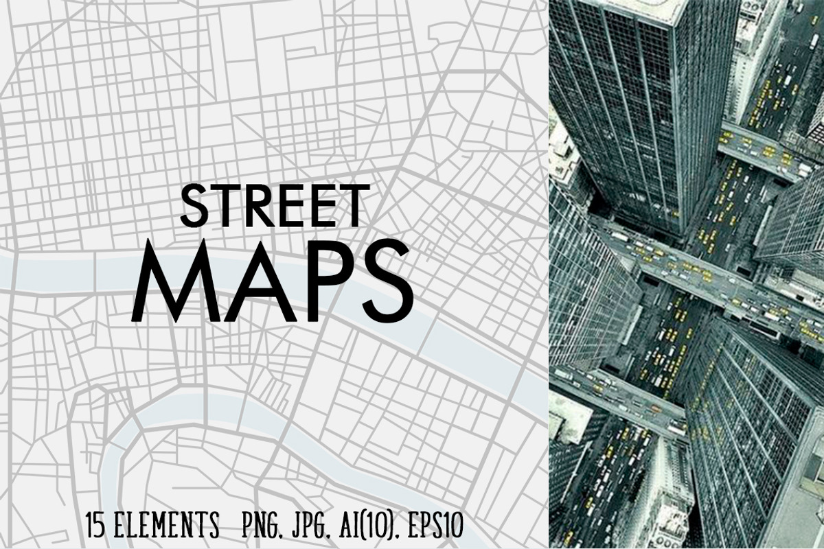 15 street maps textures, a Texture Graphic by Lina_Lisichka