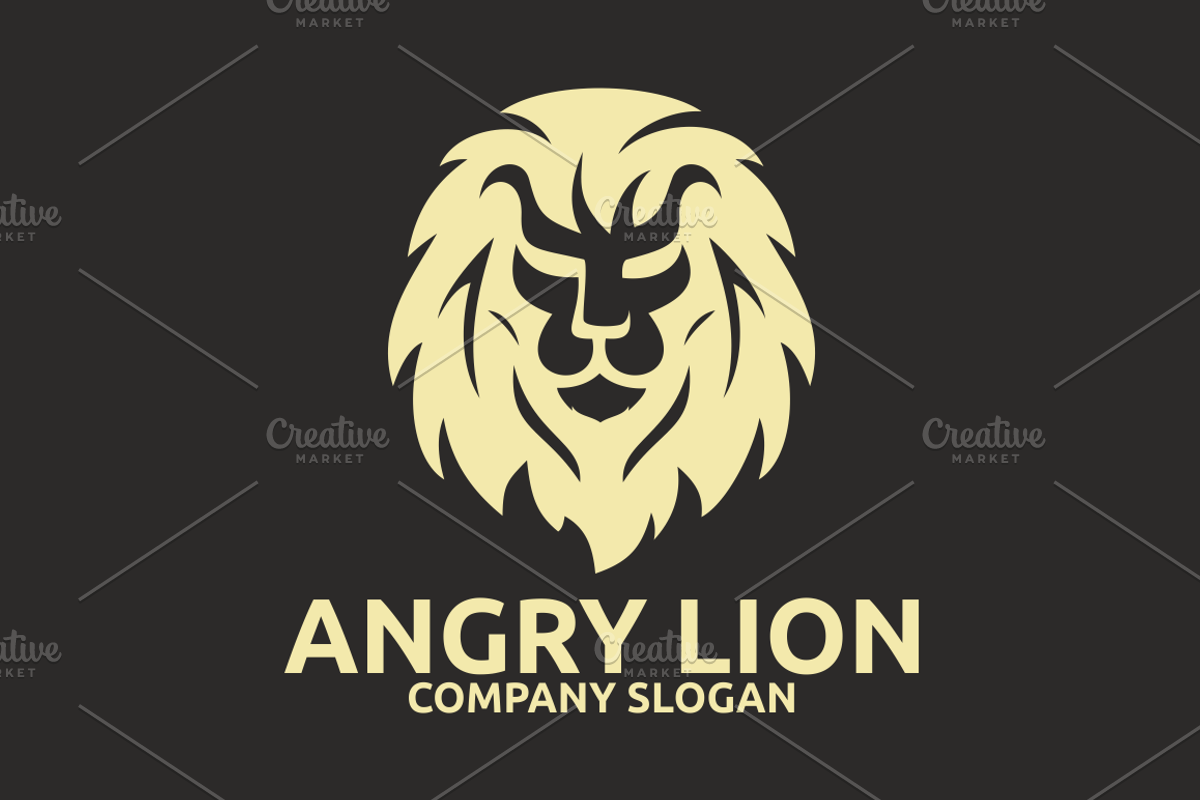 Angry Lion Logo, a Branding & Logo Template by Brandlogo
